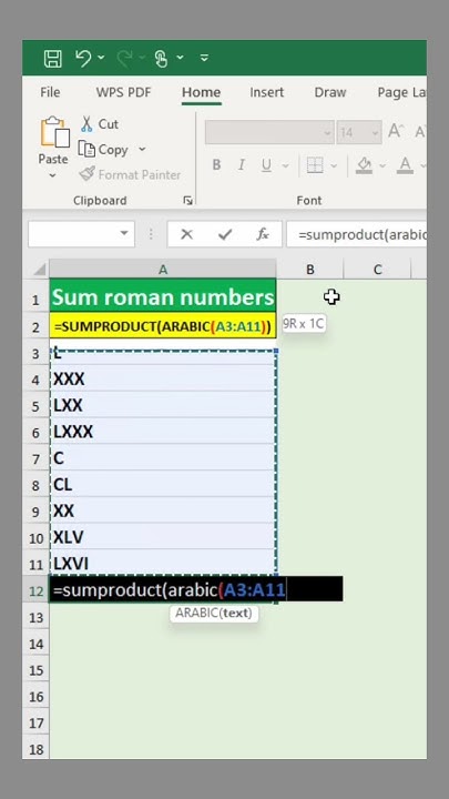Roman Number Sum in Excel #exceltrick #excelworld #microsoftoffice #excelfunction #spreadsheet ...