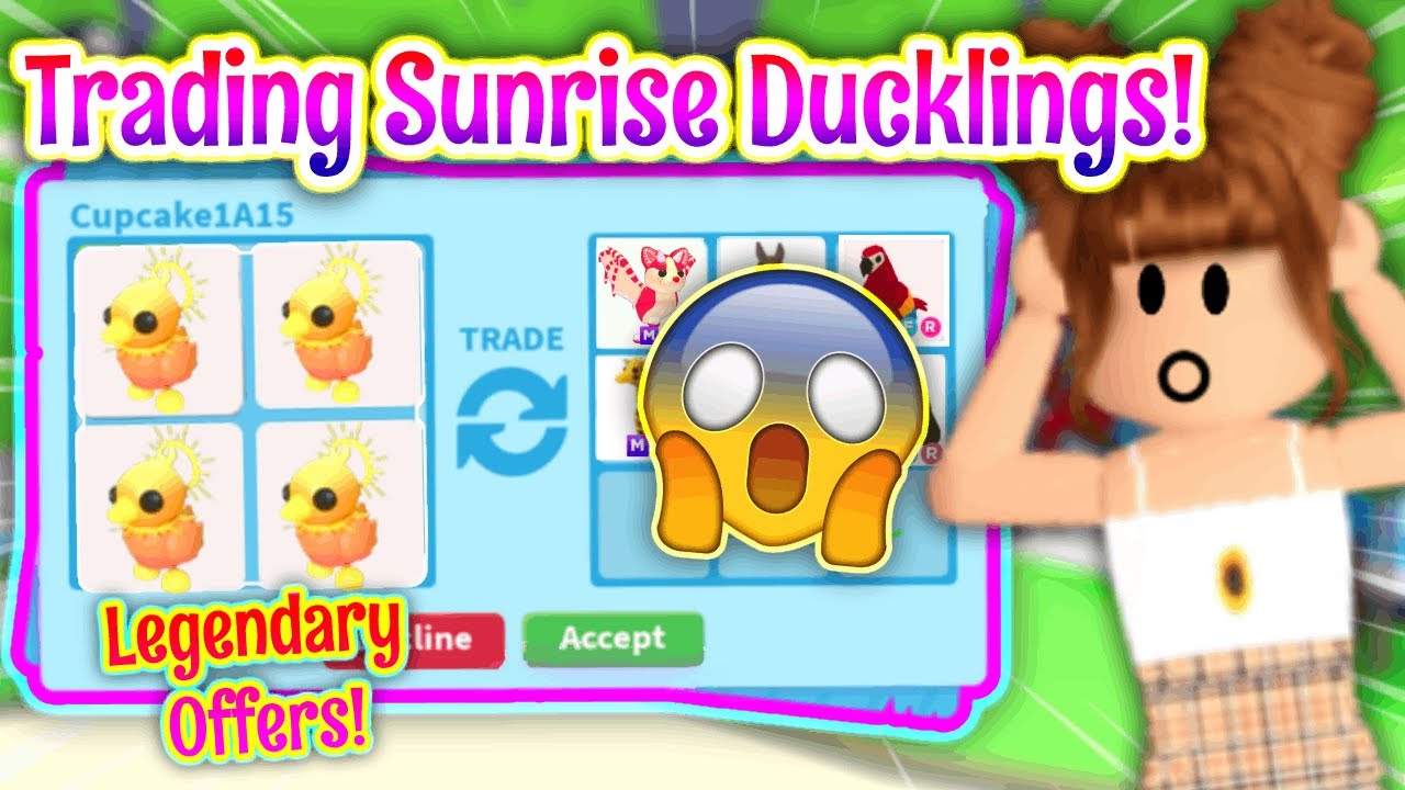 TRADING *SUNRISE DUCKLING*☀️To See WHAT People OFFER (Adopt Me Trading ...