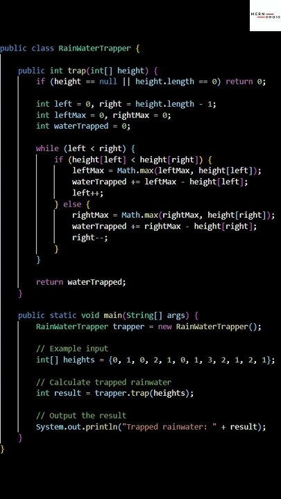 Trapping Rain Water. ( One of the hard question on leetcode ) #coding #algorithms - YouTube