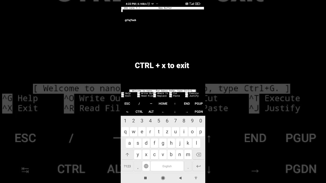 How To Start And Exit Nano In Termux termux ubuntu nano YouTube How To Start And Exit Nano In Termux termux ubuntu nano YouTube