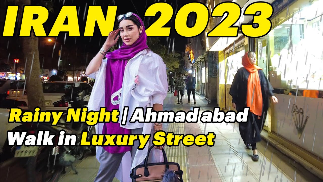 IRAN Walking Tour in Mashhad Luxury Night Life Ahmad abad | ایران احمد ...