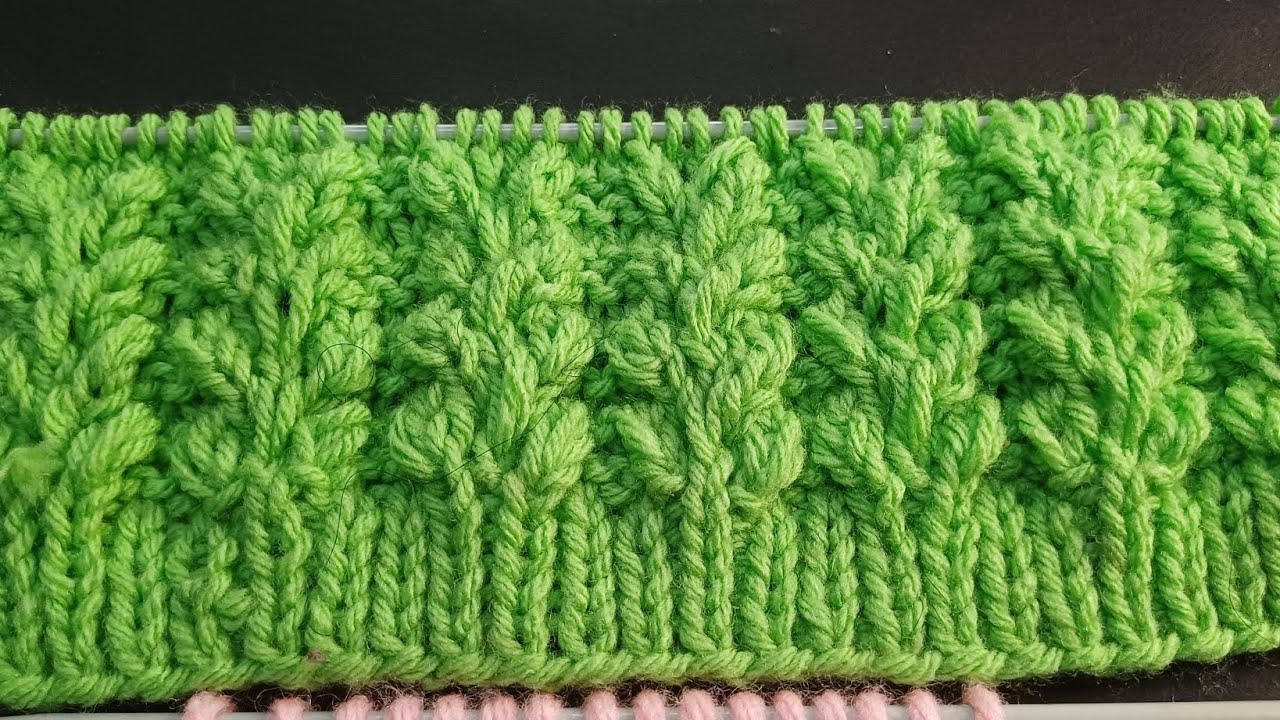 Sweater leaf pattern 🌿🧶🫶 - YouTube