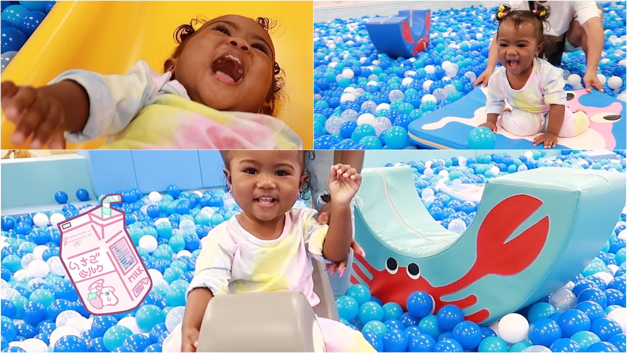 Baby’s first time at the indoor playground 🛝🥰😭💕 - YouTube