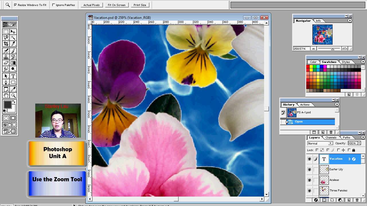 Photoshop Unit A 9 1 Use the Zoom Tool - YouTube