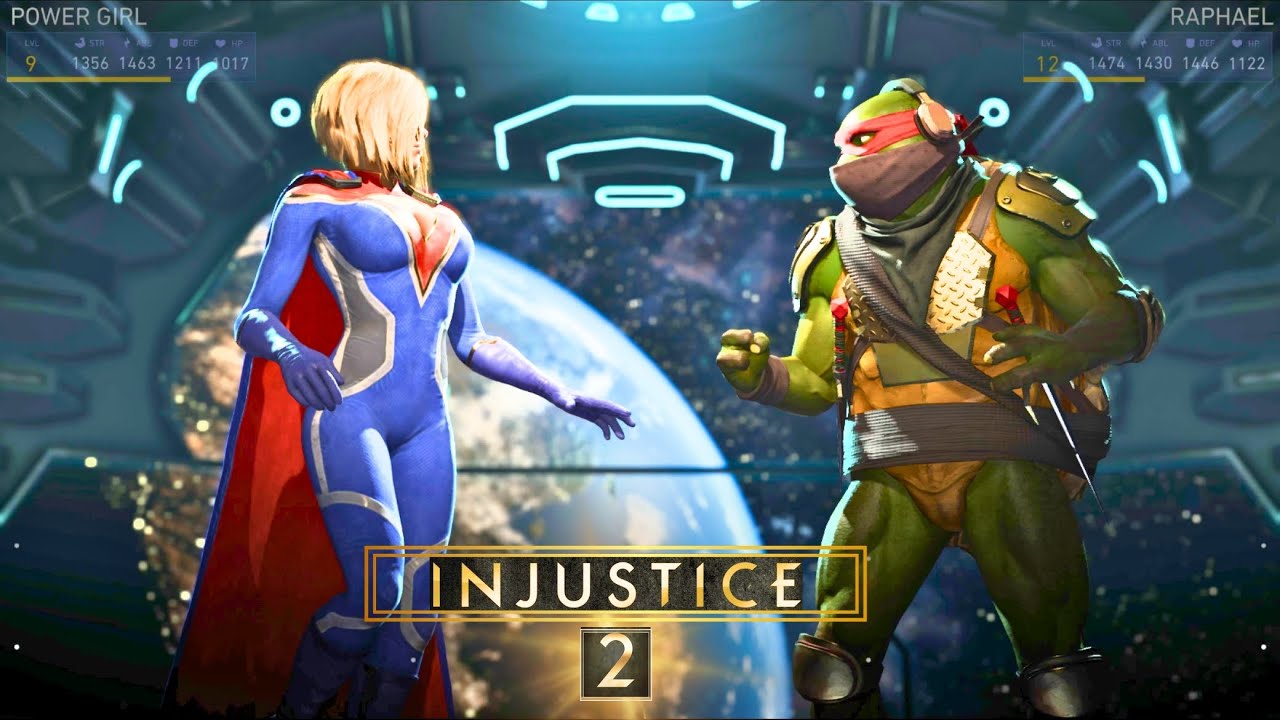 Injustice 2 - Power Girl Vs. Raphael - YouTube