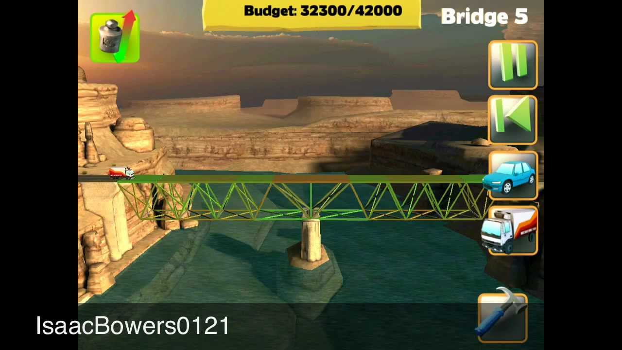 Bridge Constructor Walkthrough: Tamassee Bridge 5 - YouTube