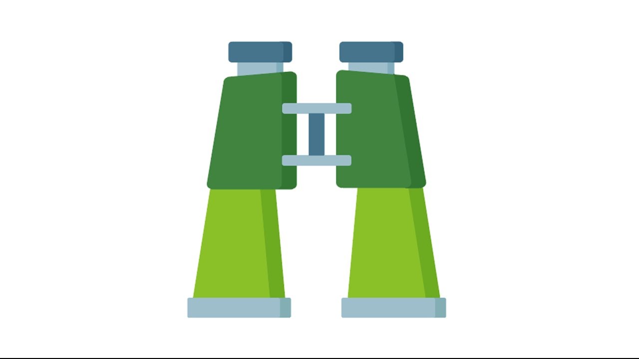 Desain Flat Icon Teropong Binocular | Adobe Illustrator - YouTube