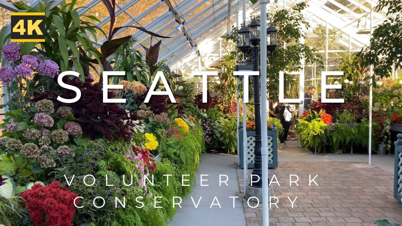 [4K] Seattle Volunteer Park and Conservatory in Washington, USA ...