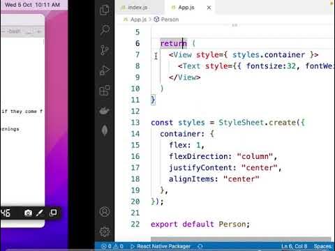 Ch02 React Native Fundamentals Part 02 - React Components & Props - YouTube