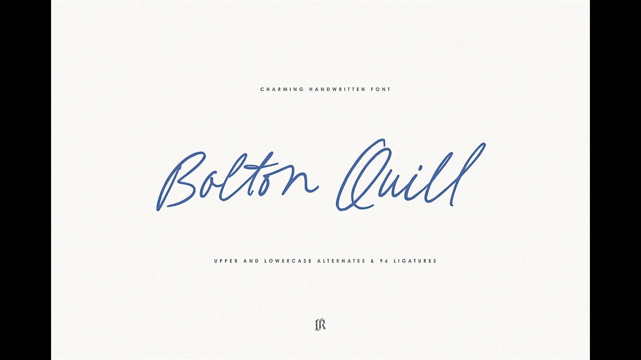 Bolton Quill Script Font Download - YouTube