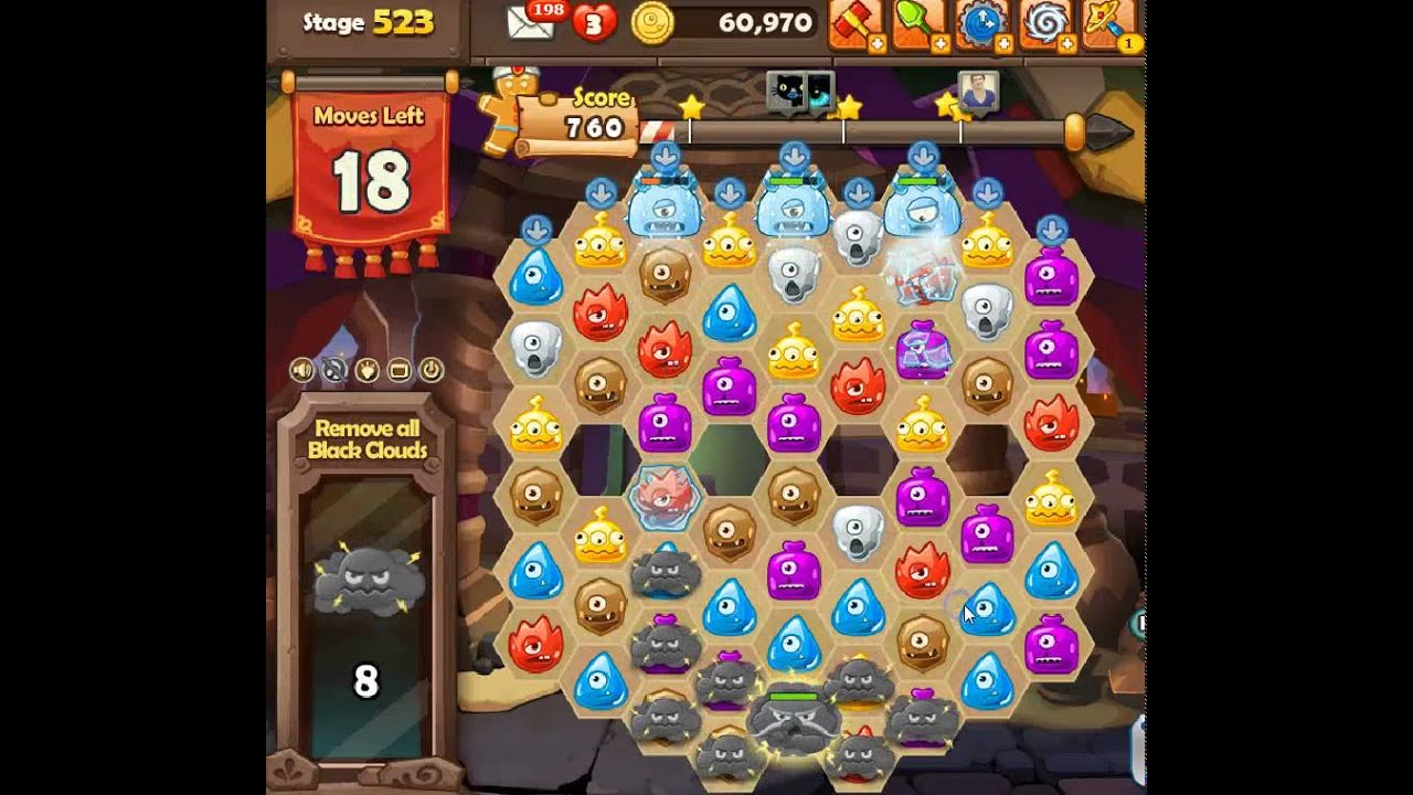 Monster Busters Hexa Blast Stage 523 - YouTube