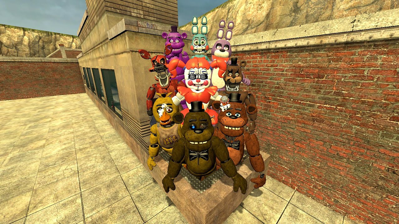 HYPER DESTROYING FNAF MOVIE ANIMATRONIC INTO RUBY STATUES In Garry's ...