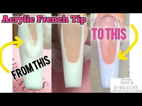 Acrylic Nail French Tip Tutorial 💅🏽 - YouTube