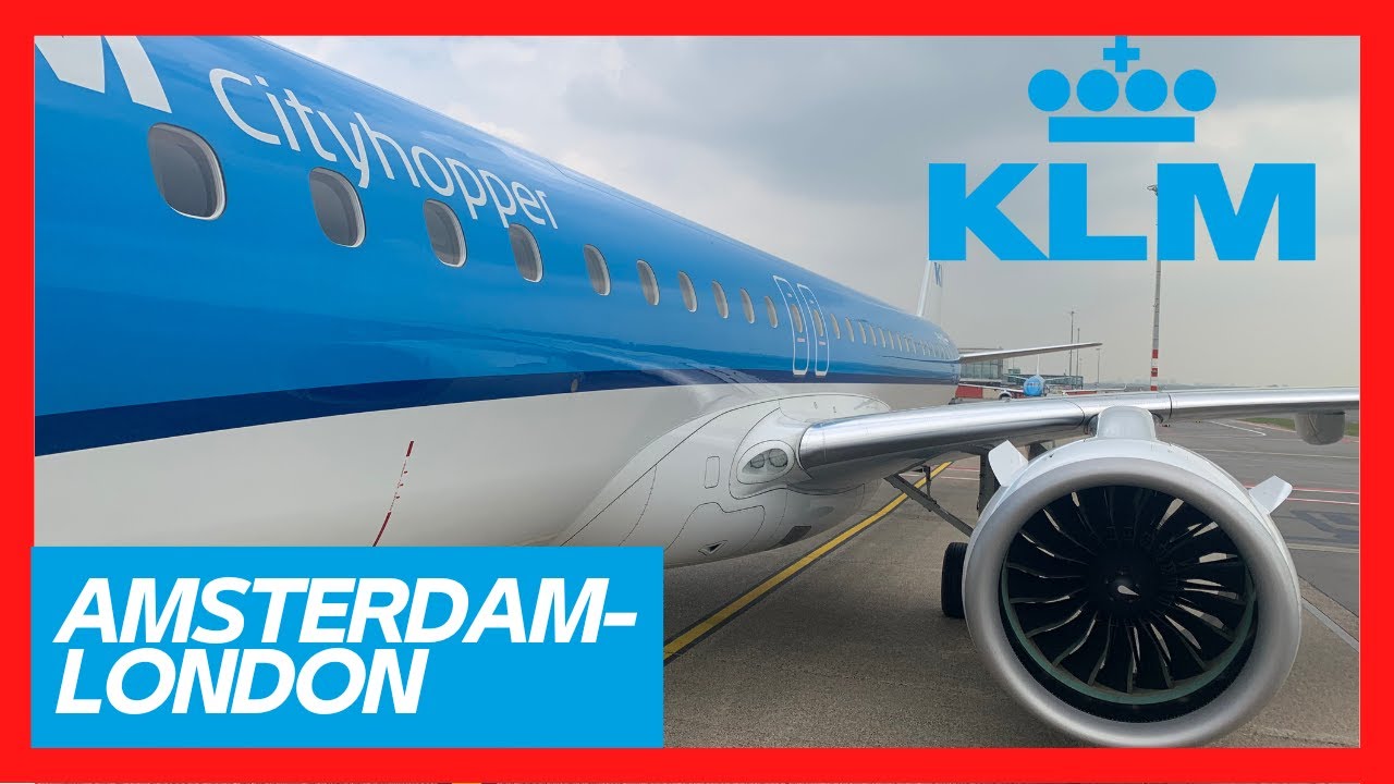 KLM´s E195-E2! Amsterdam to London Heathrow - FLIGHT REVIEW - YouTube