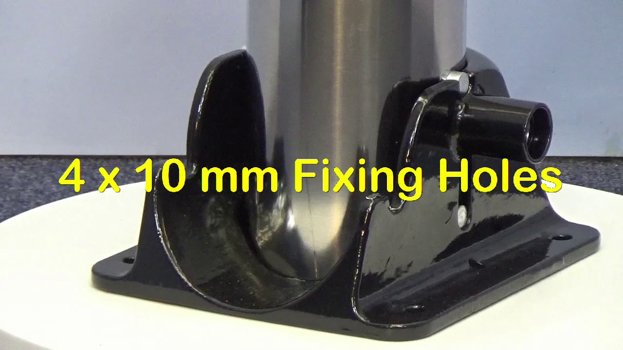 Heavy Duty Fold Down Stainless Steel Security Post - YouTube