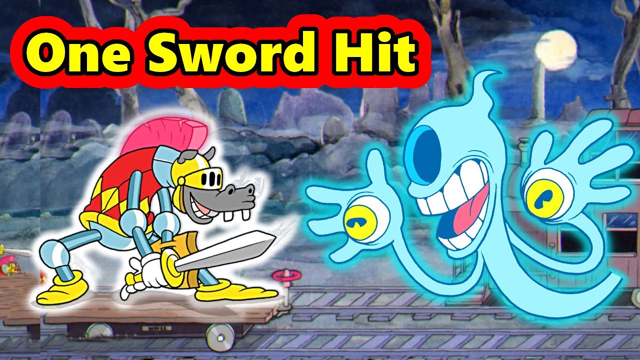 Cuphead - Playable Knight ((One Sword Hit)) VS All Bosses !!! ⚔️⚔️ ...