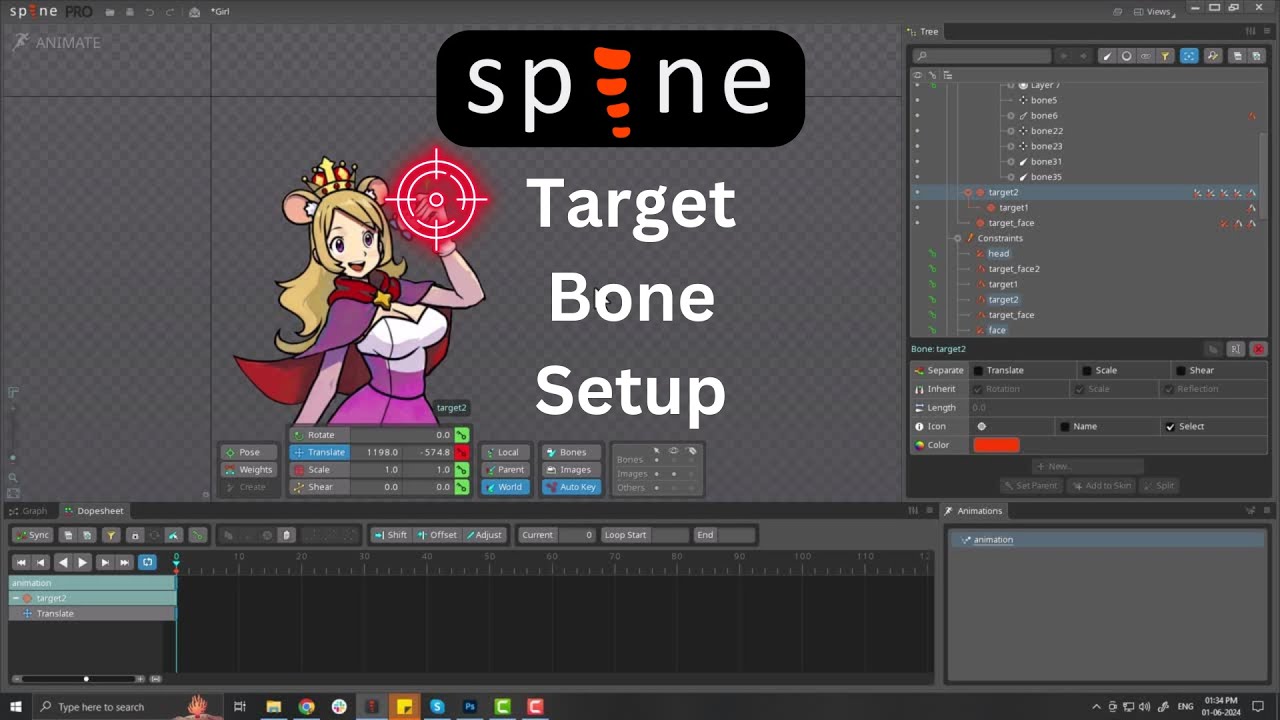 Spine Animation: Target Bone Setup - YouTube
