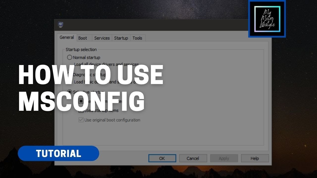 How to Increase the Speed your Computer Using MSCONFIG for Windows PC ...