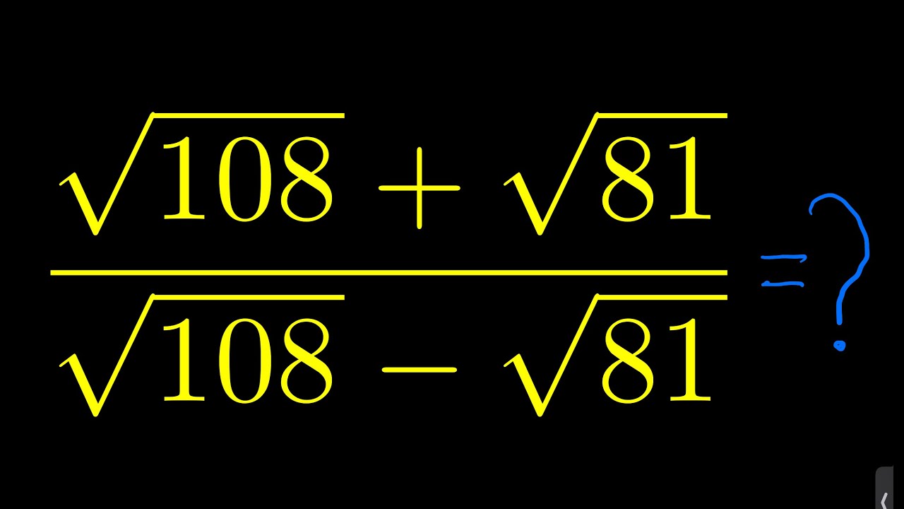 Simplification square roots - YouTube