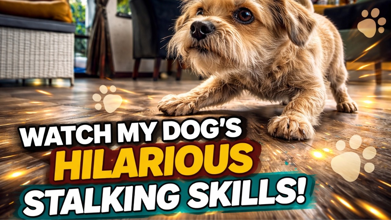 Watch My Dog's Hilarious Stalking Skills - YouTube