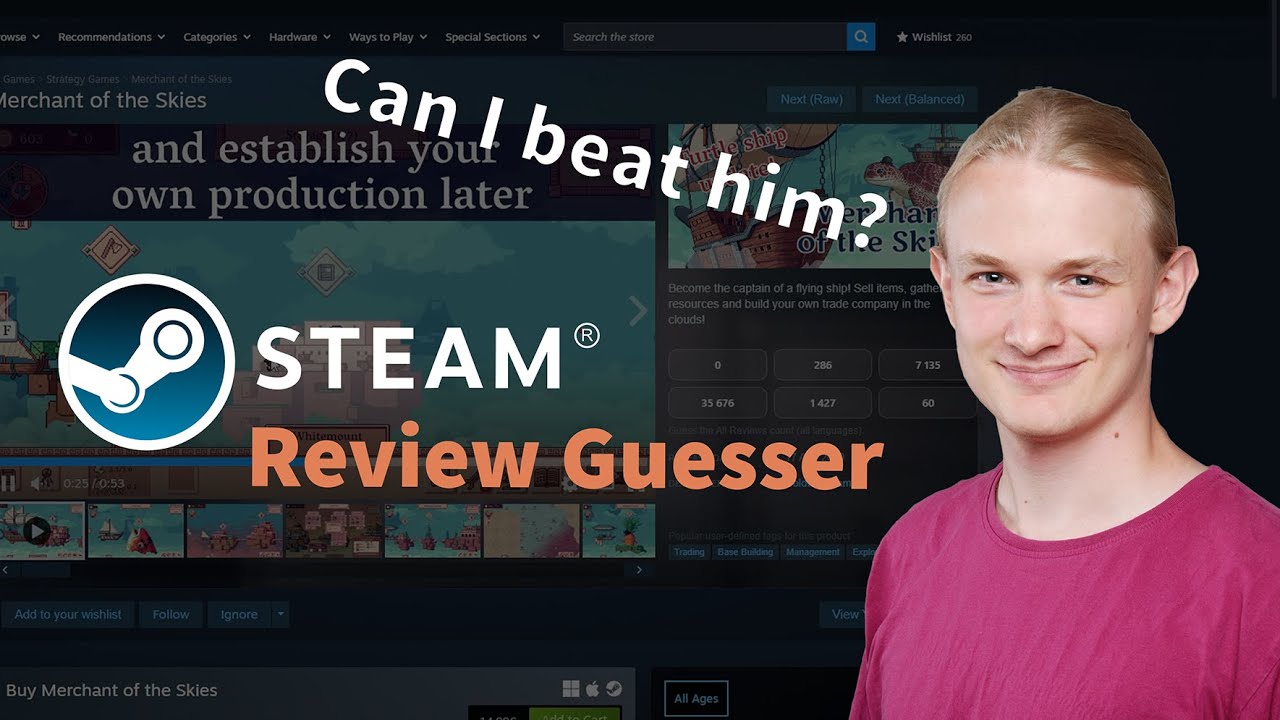 Can i Beat Jonas Tyroller in his own Steam Review Guesser Game? - YouTube
