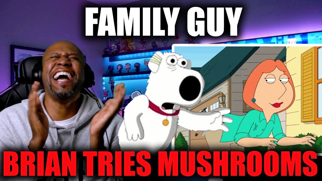 Hilarious Reaction To Family Guy- Brian Tries Mushrooms - YouTube