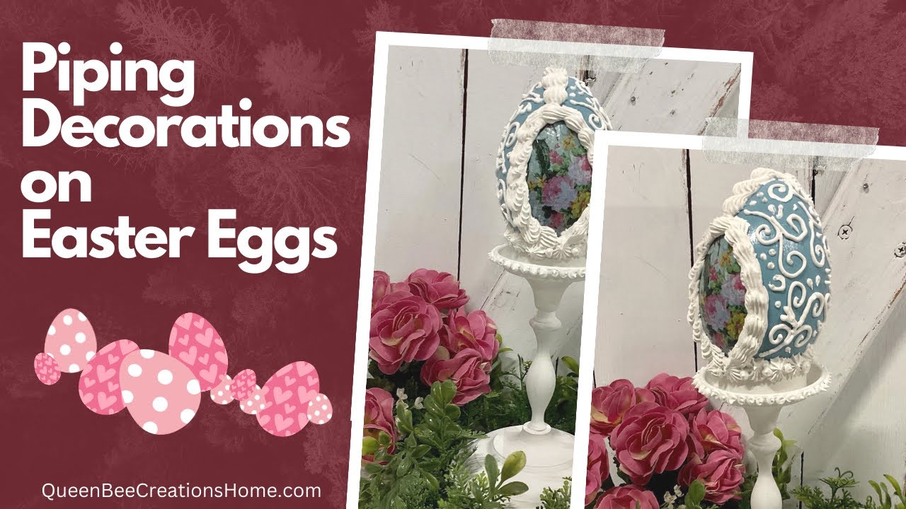 Piping Decorations on Easter Eggs - YouTube
