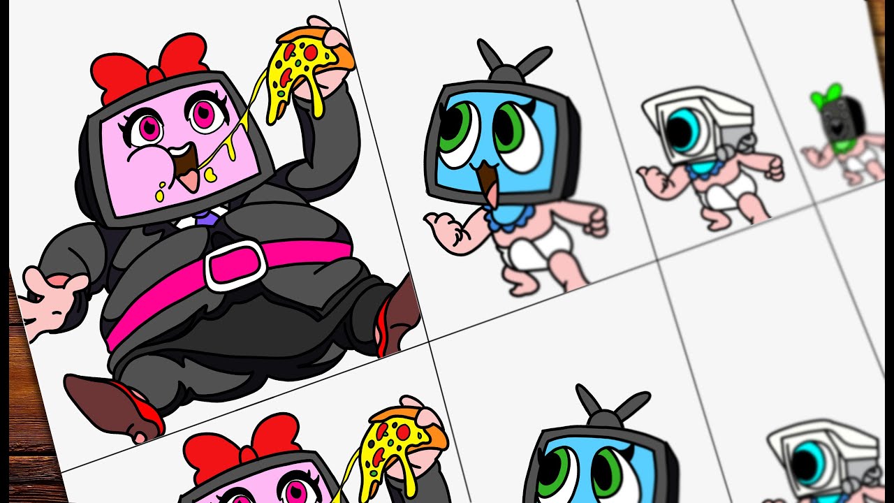 Fat TV WOMAN Skibidi Toilet | Drawing, Painting and Coloring for Kids ...