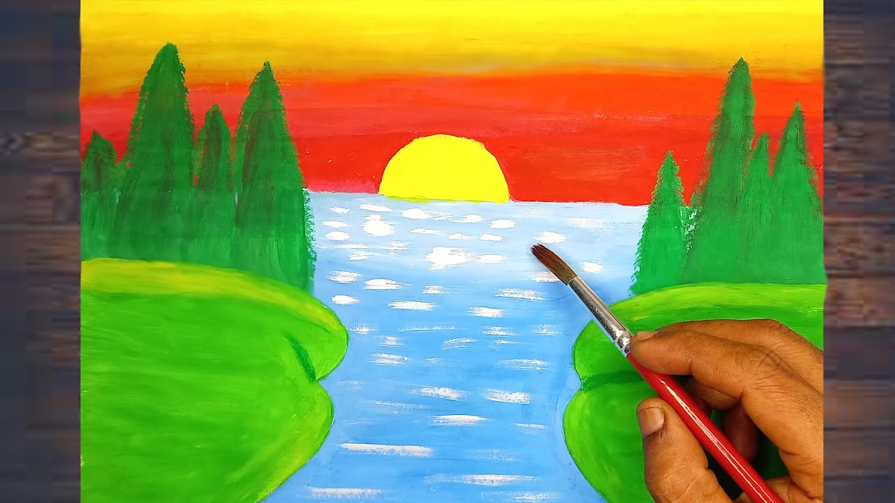 how to draw cinematic scenery l art and paint step by step - YouTube