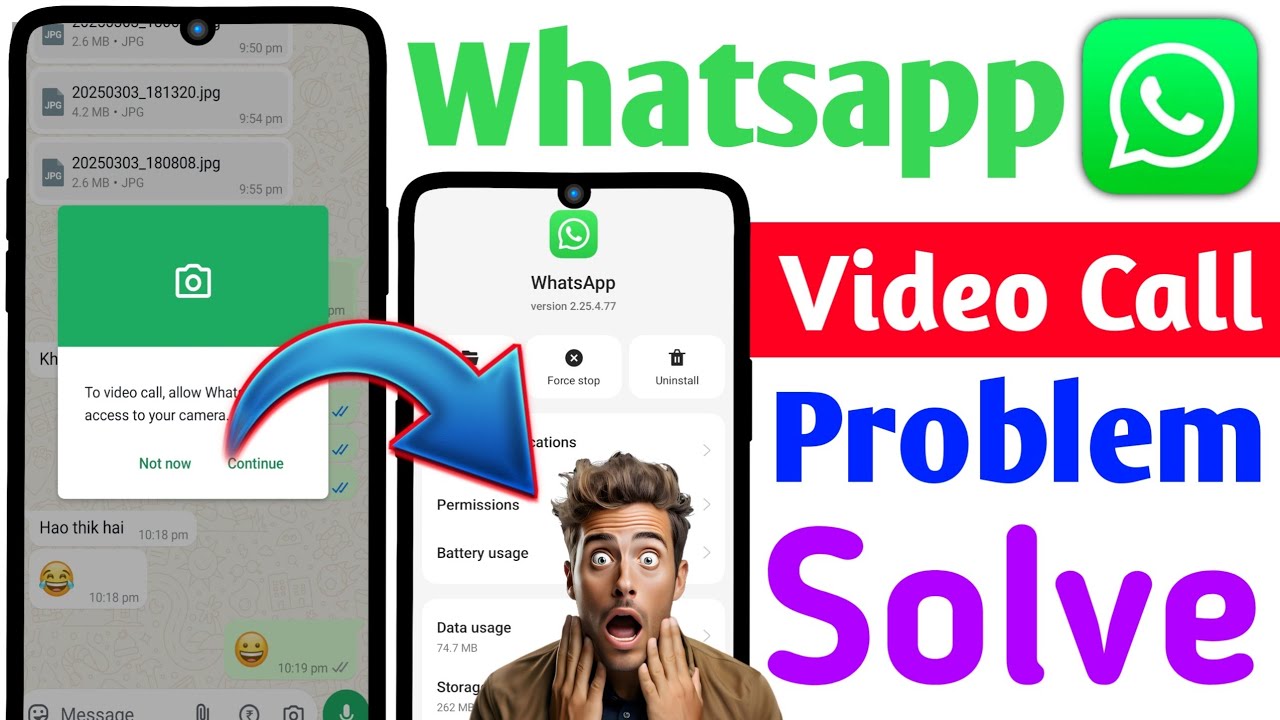 Whatsapp Video Call Problem Camera Not Open | Whatsapp Video Call ...