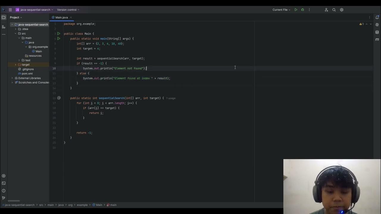 TUGAS 3 STRUKTUR DATA - Sequential Search | UNIVERSITAS TERBUKA | Praktek Pemrograman Java - YouTube