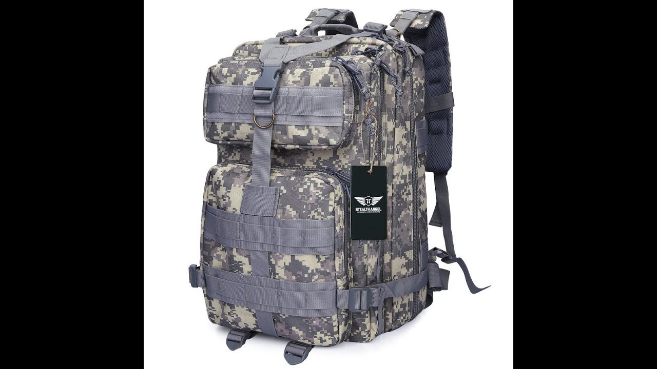 SA-MP40 Large Military Style Outdoor 40L Backpack/Daypack - YouTube