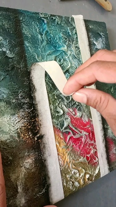 Mastering Abstract Art on Textured Canvas 🎨 #acrylicpainting #shorts - YouTube