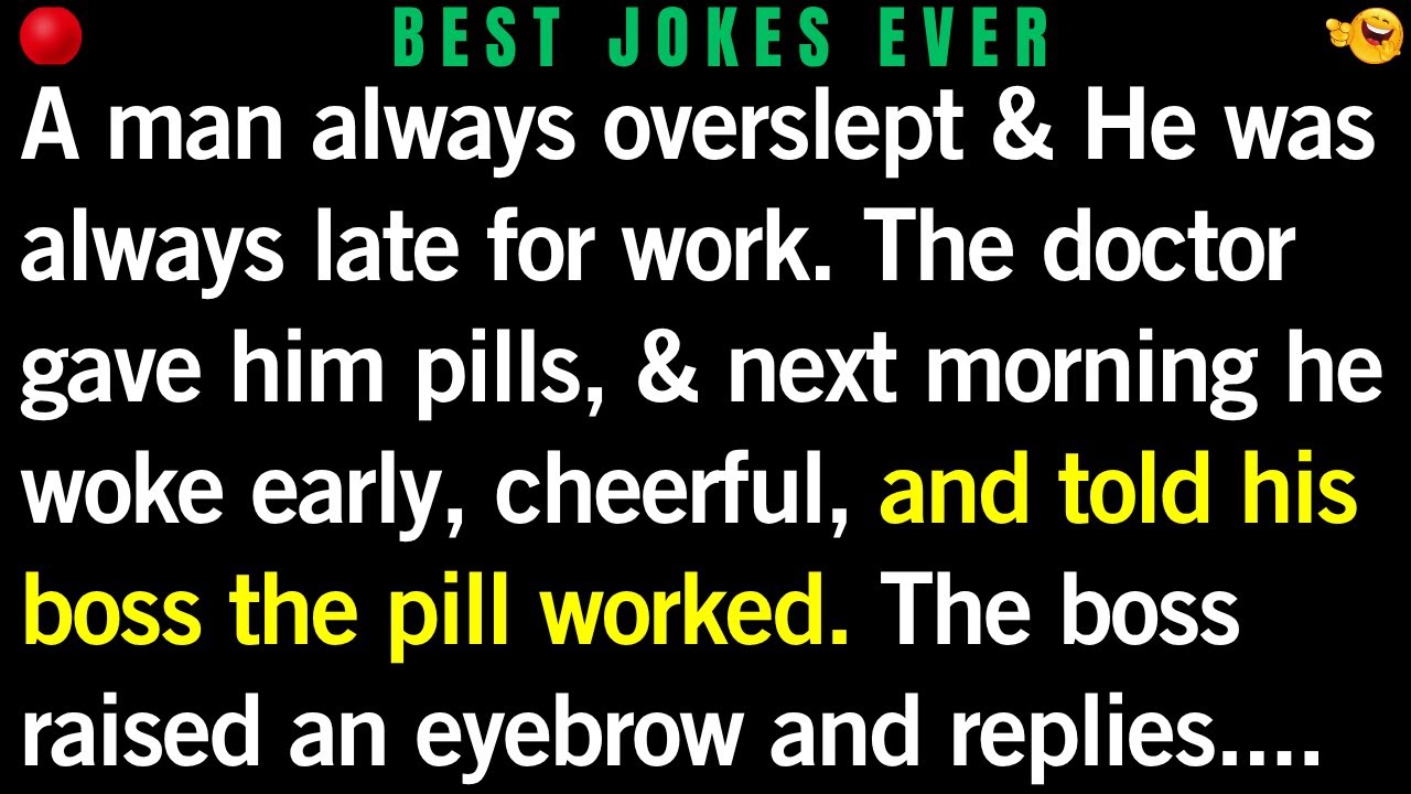 😂 Joke of the Day –[Tom Found the Perfect Pill… With One Small Problem ...