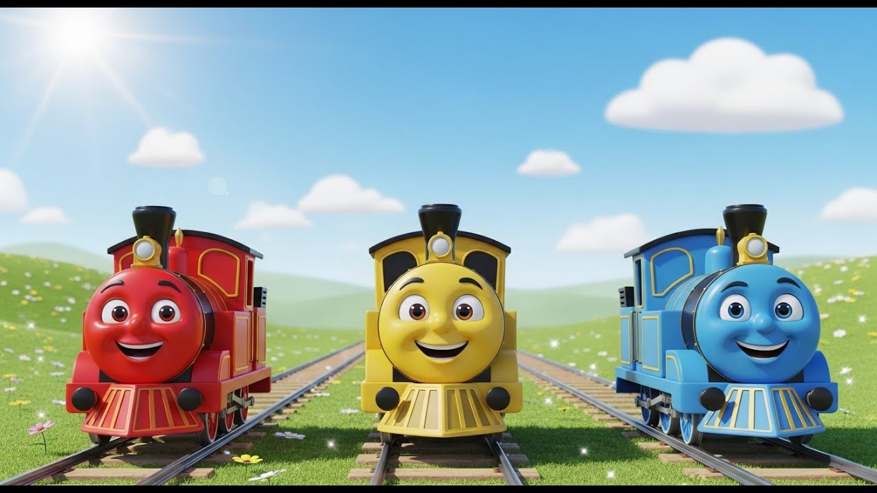 Three Little Toy Trains Chug Chug Chug | Toy Train Song & Counting for ...