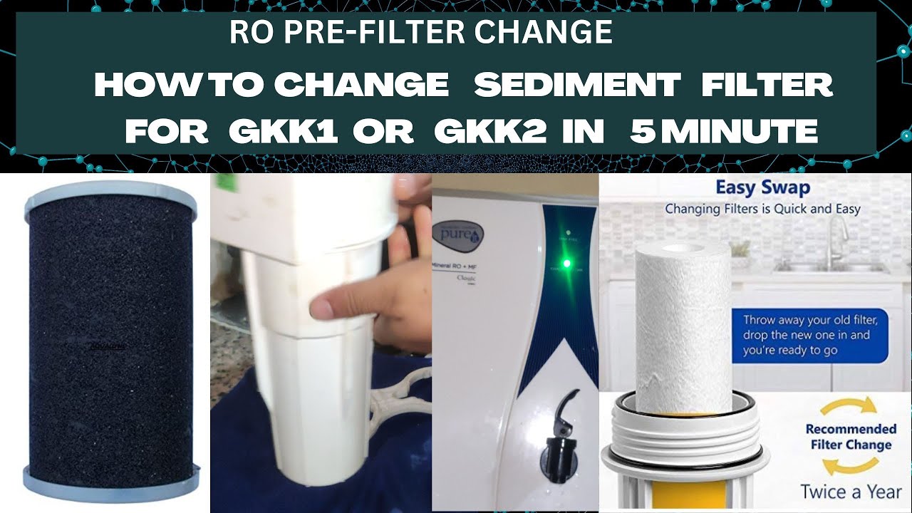 How to change Sediment Filter and GKK || Pre filter replace for any RO ...