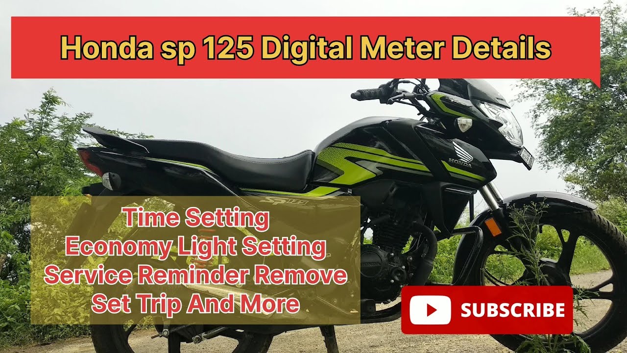 Honda SP 125 Digital Meter Details | Time Set | Remove Service ...