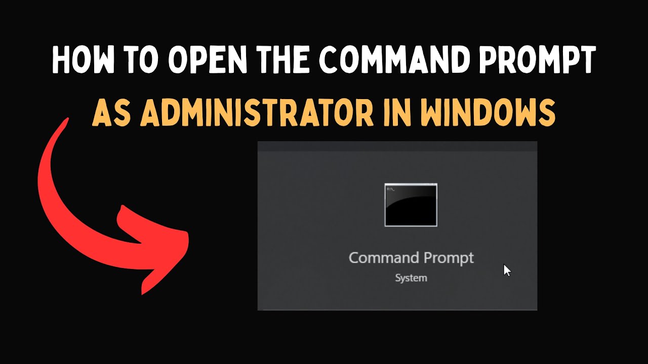 How to Open the Command Prompt as Administrator in Windows - YouTube