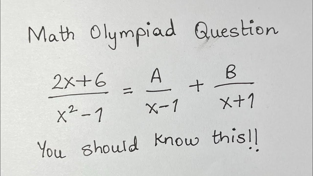 99% don’t know how to solve this math olympiad question! - YouTube