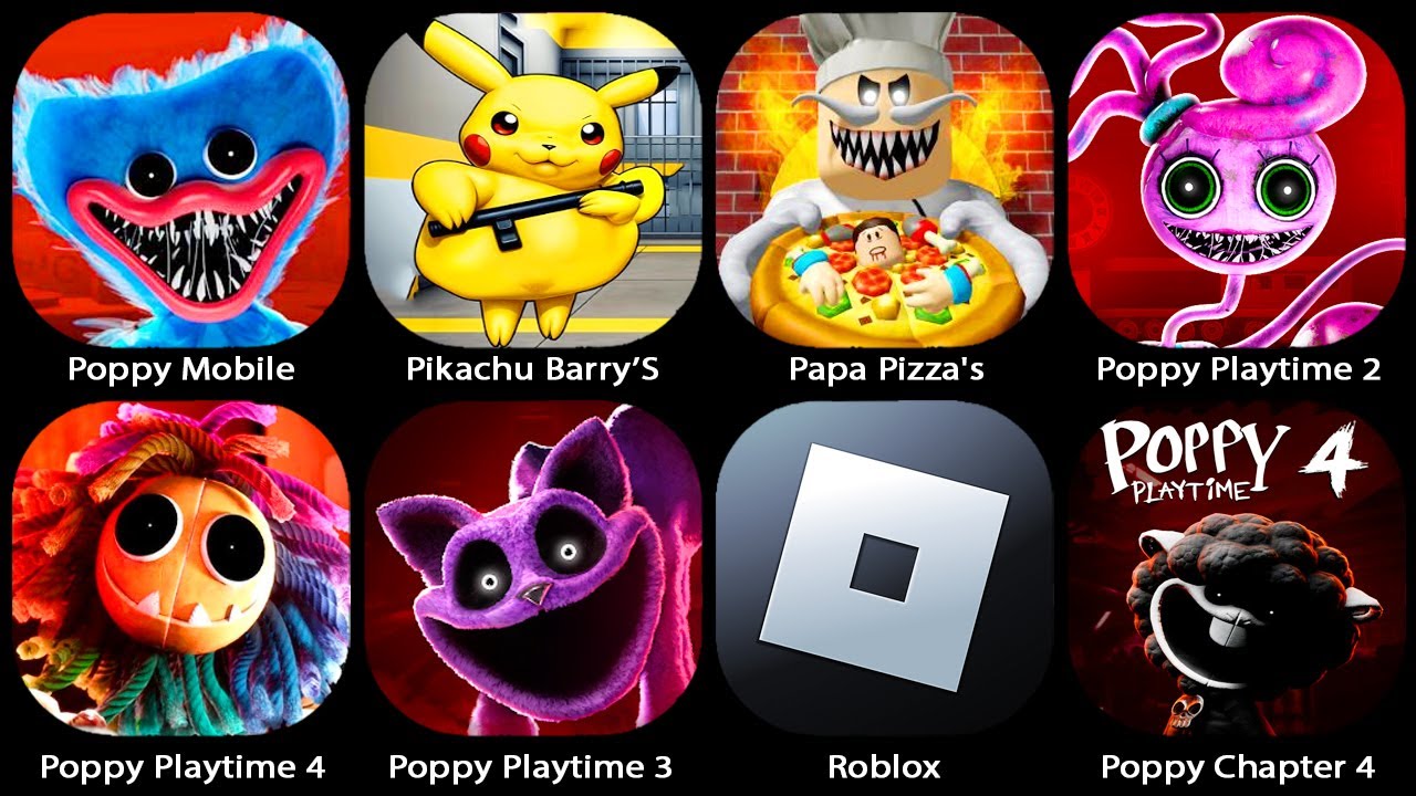 Poppy Playtime Chapter 3 Mobile,Poppy Mobile,Poppy Playtime 2 4,Roblox: PIKACHU BARRY'S PRISON ...