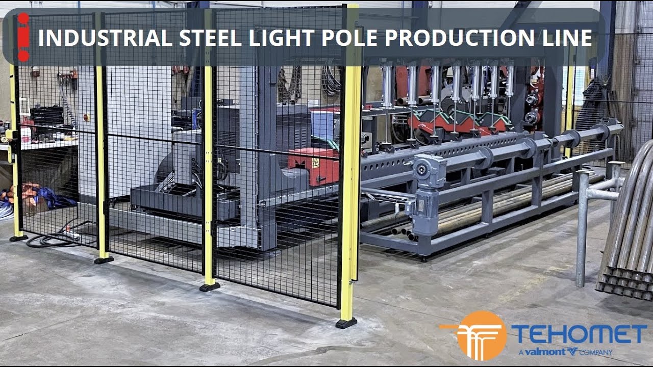 Steel light mast production line | Smitech Automation - YouTube