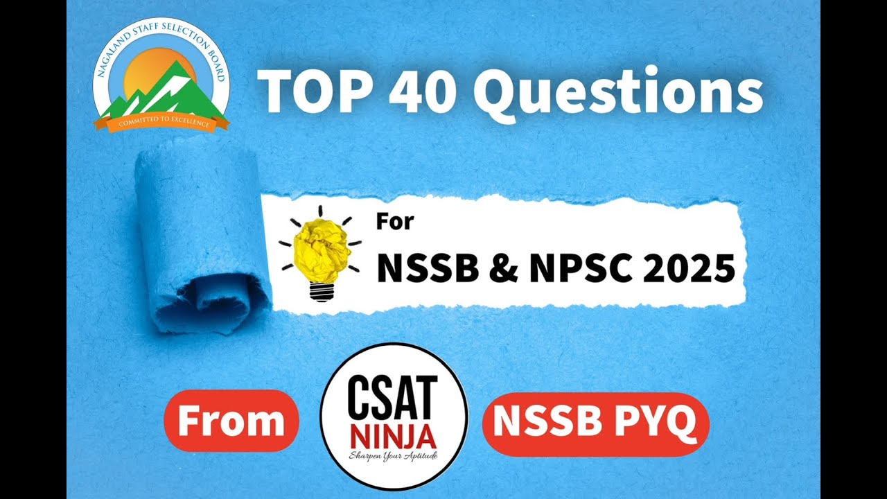Top 40 Questions asked in NSSB PYQ | Important Concepts for all exams ...