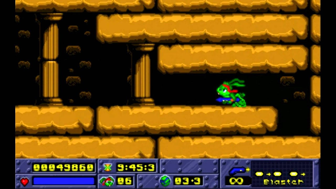 Jazz Jackrabbit DOS Walkthrough 23 - Stonar - YouTube