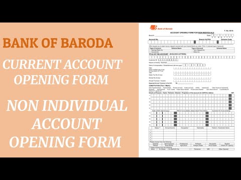 BOB NON INDIVIDUAL ACCOUNT OPENING FORM FILL UP 2022|SIMPLIFIED IN ...