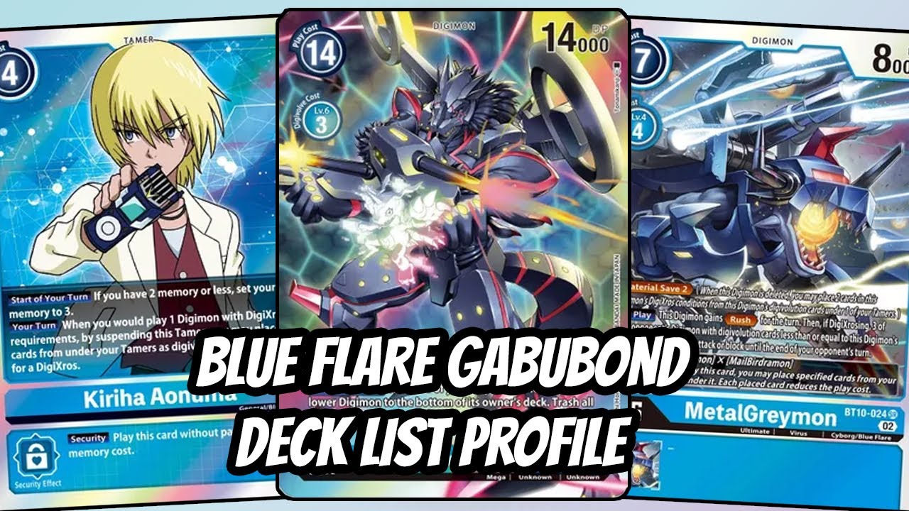 Blue Flare GabuBond Deck List Profile (Digimon TCG BT10) - YouTube