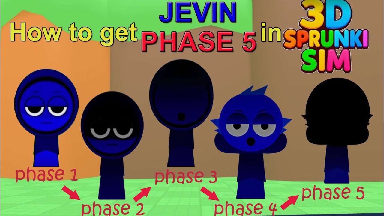 How to get Jevin phase 5 badge and morph in 3D Sprunki Sim - YouTube