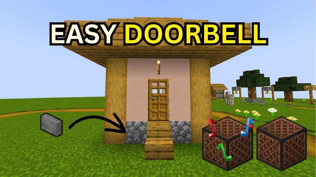 Minecraft Tutorial: How To Make an Easy Doorbell - YouTube
