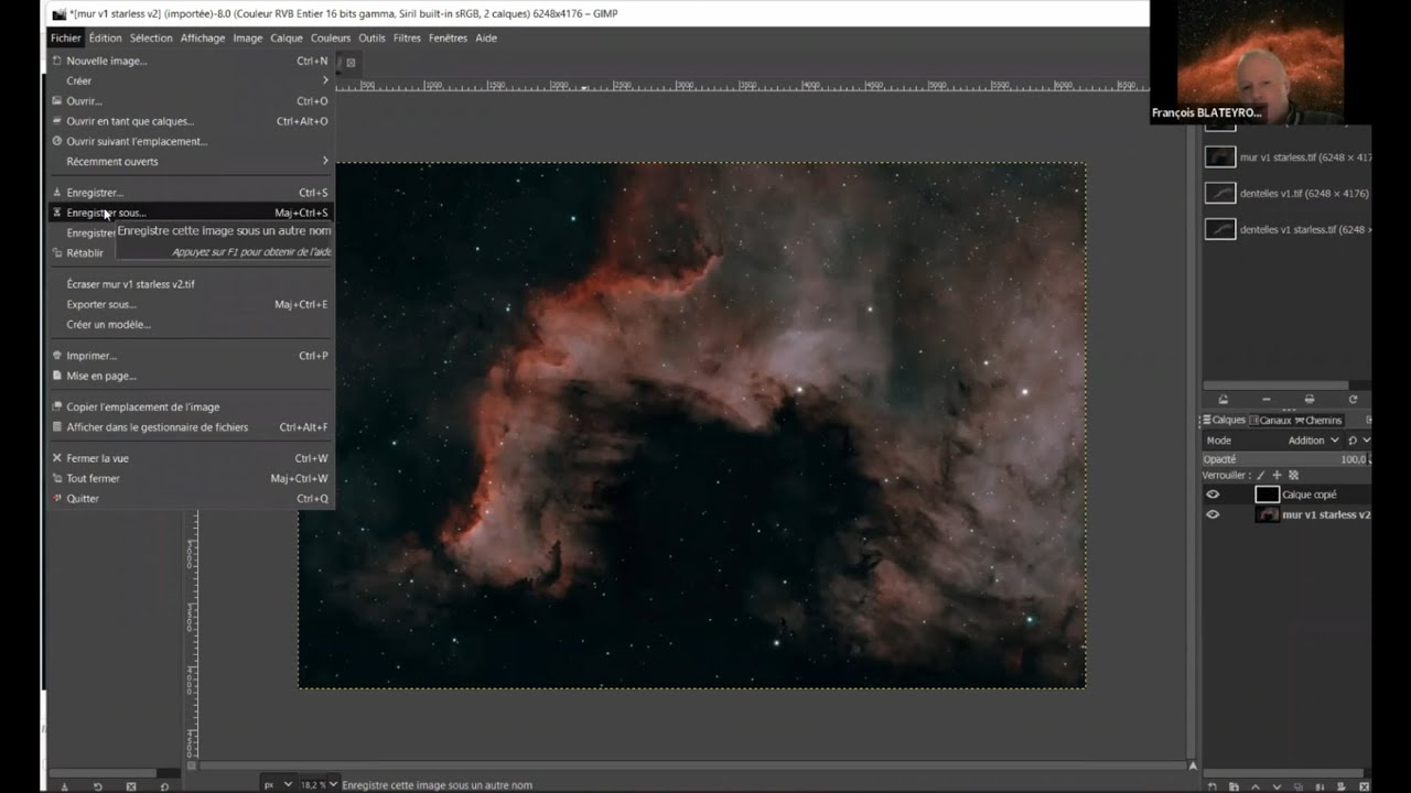 Masques d'étoiles sous Gimp avec Starnet++, partie 1 - YouTube