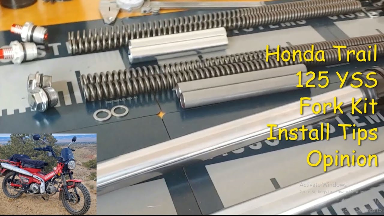 Honda Trail 125 YSS Fork Kit - Install Tips and Review - YouTube