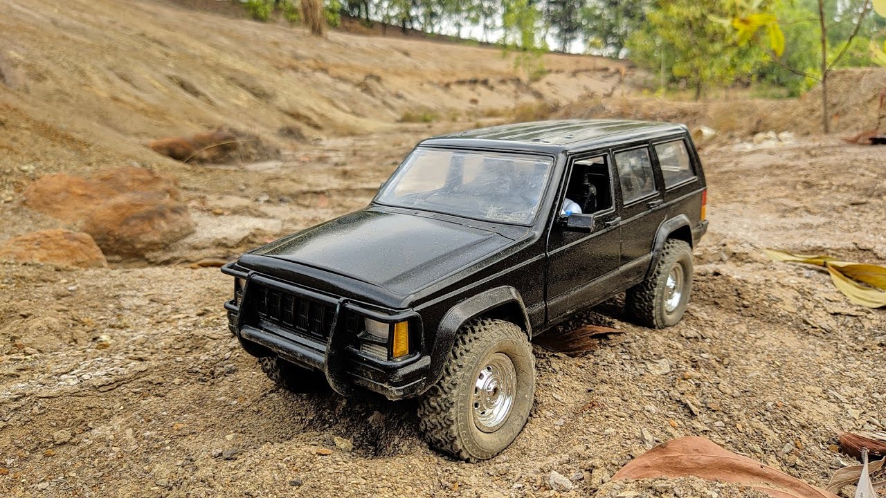 1/12 Rc car MN-78 jeep cherokee 4x4 | driving alone on sand roads - YouTube